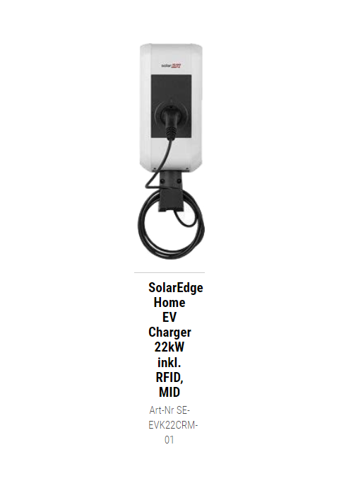 SolarEdge Home EV Charger 22kW inkl. RFID, MID online bestellen ☀️